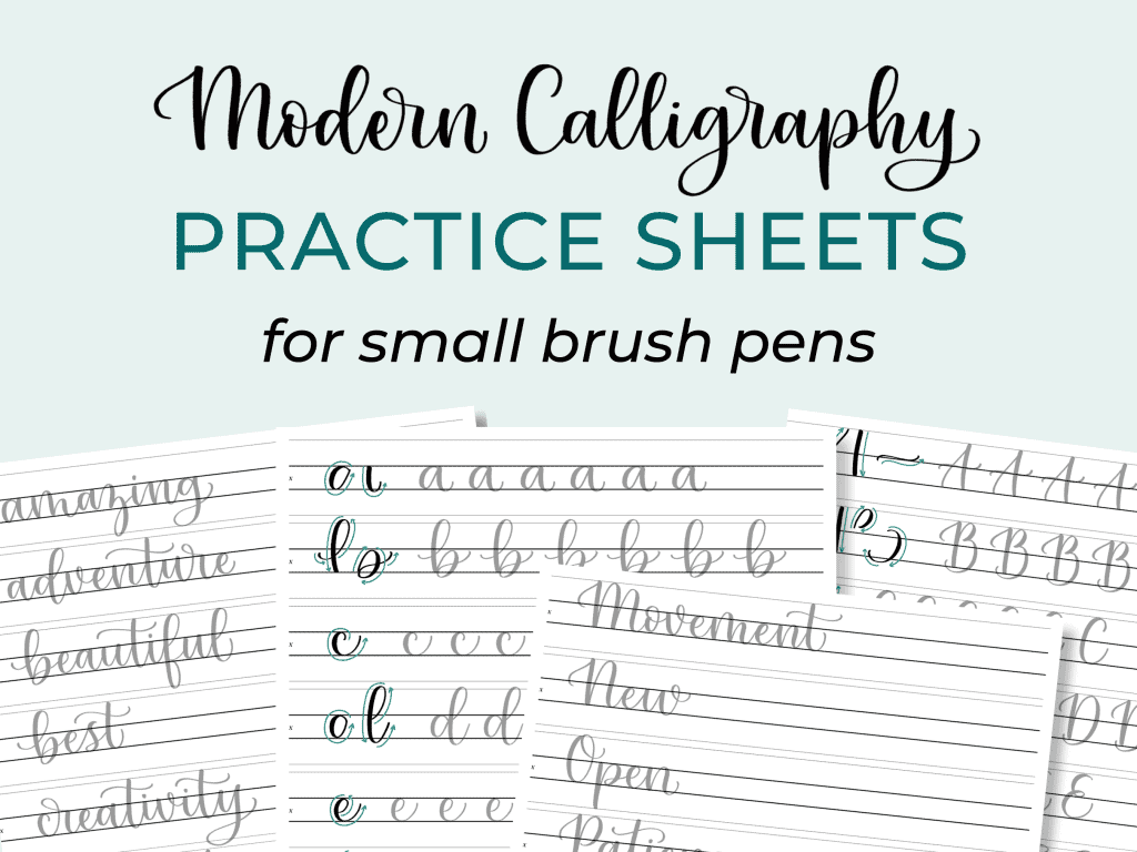 Modern Calligraphy Alphabet Practice Sheets | Printable Worksheets for ...