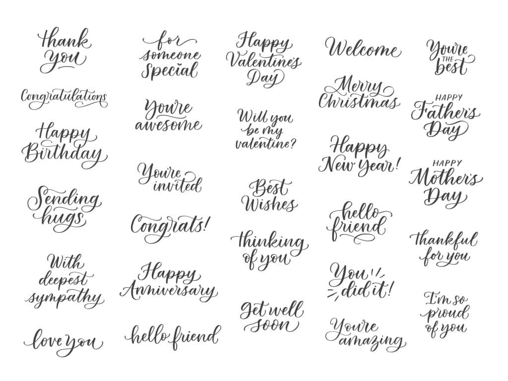 25+ Traceable Calligraphy Card Greetings – By Heidi Grace